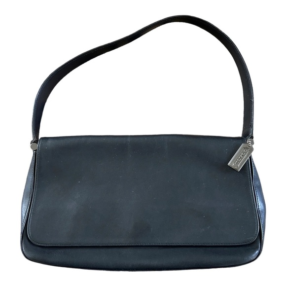 Coach | Bags | Coach East West Flap Whitney 979 Black Leatherhobo Bag ...